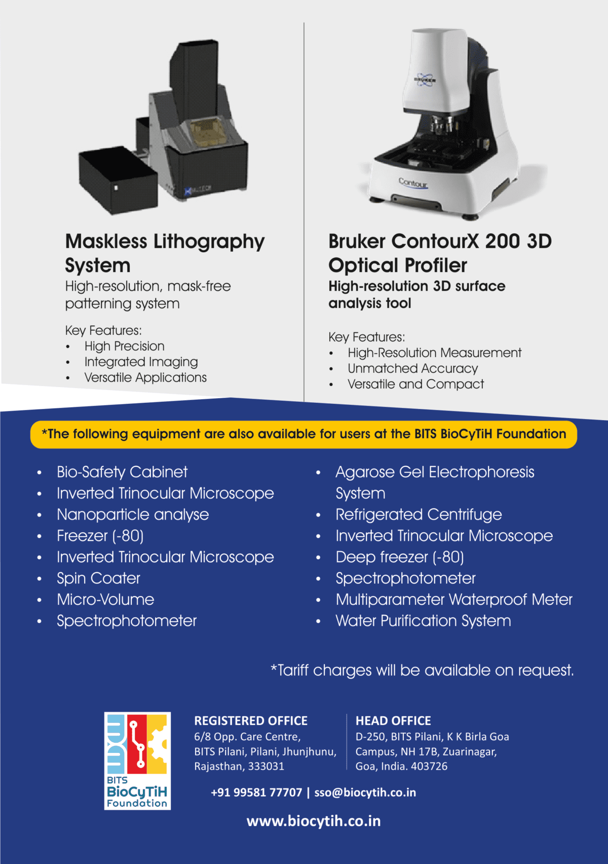 Instruments for Users – BiocytiH Foundation